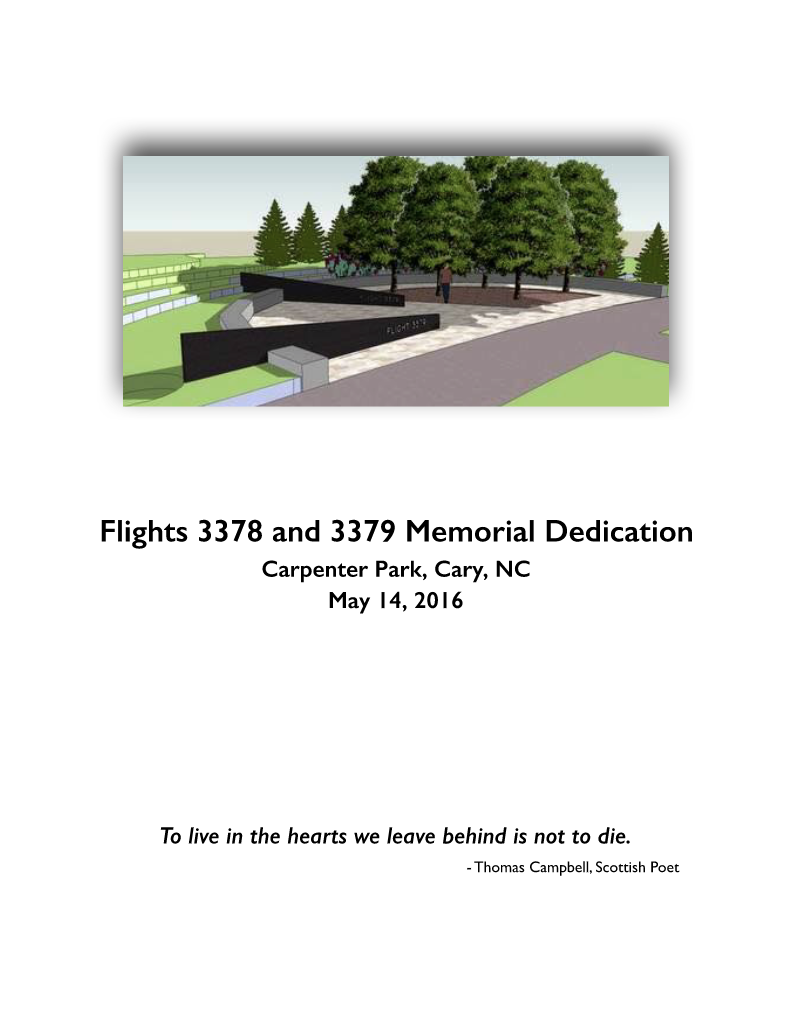 FLIGHTS 3378 & 3379 MEMORIAL - FAERF